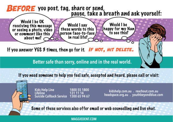 Social Media Reminder Poster Download for Schools - Maggie Dent